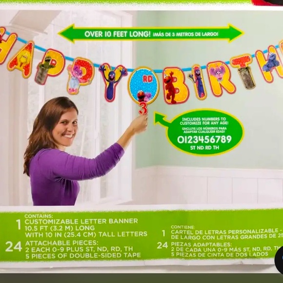 Sesame Street | Party Supplies | New Sesame Street Add An Age Ribbon ...